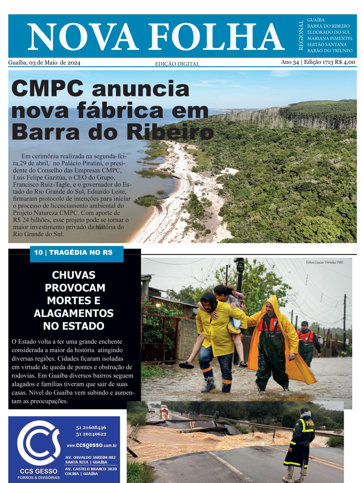 Edição Jornal Nova Folha 3 de maio - Nova Folha